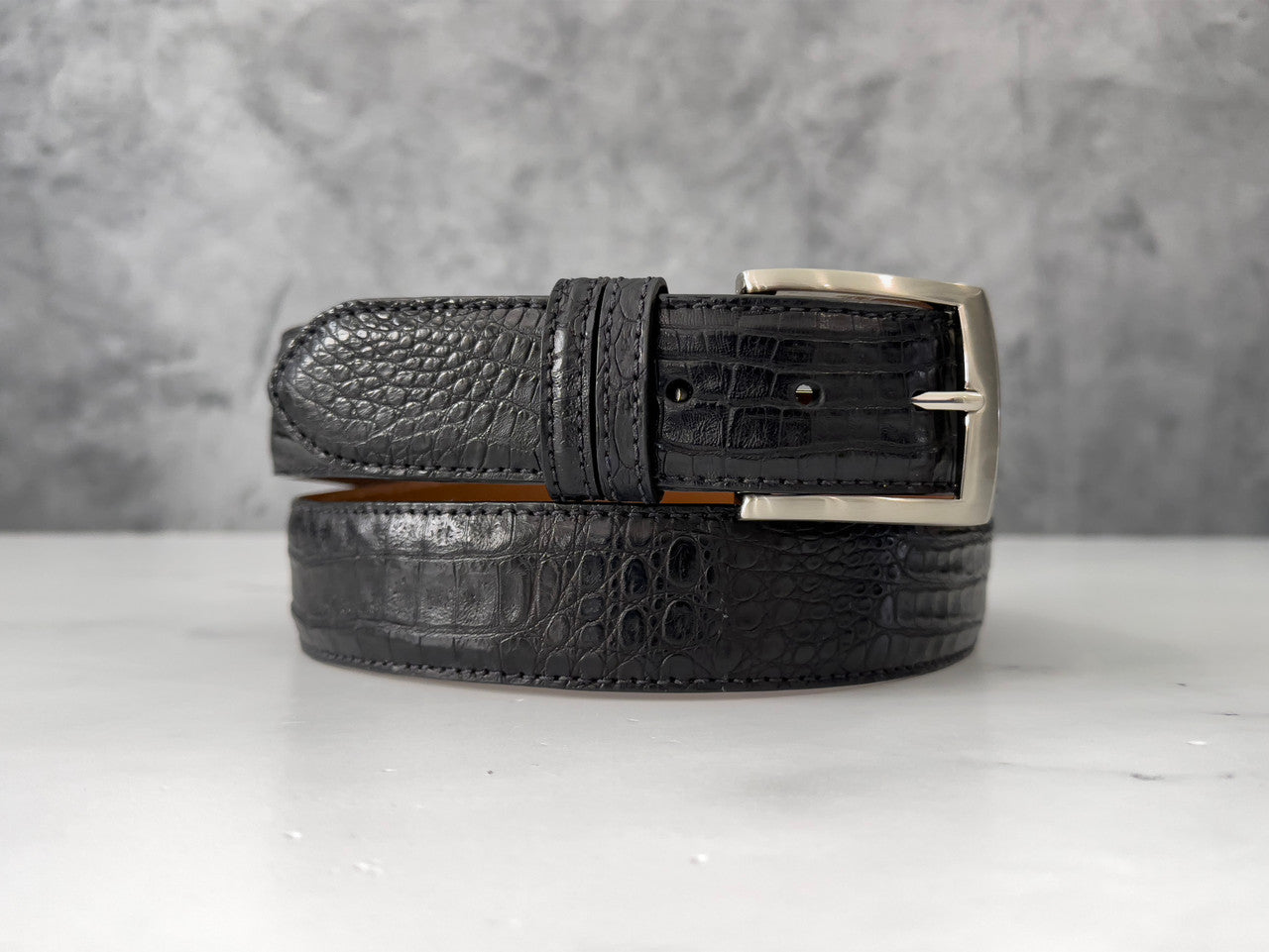 Argentine Caiman Belt: Black – Jacob Hill Leather