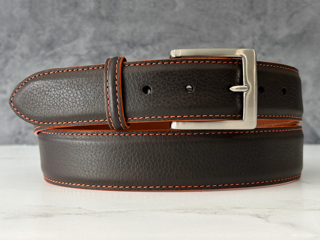 Italian Pebble Grain Calf Belt: Brown – Jacob Hill Leather